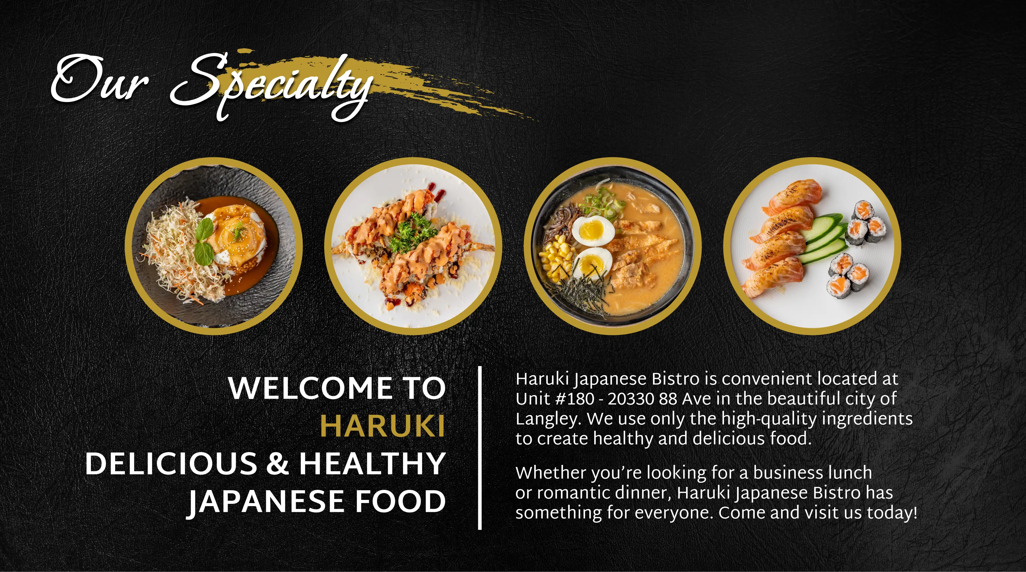 Haruki Japanese Bistro | Japanese Restaurant in Langley | Order Online