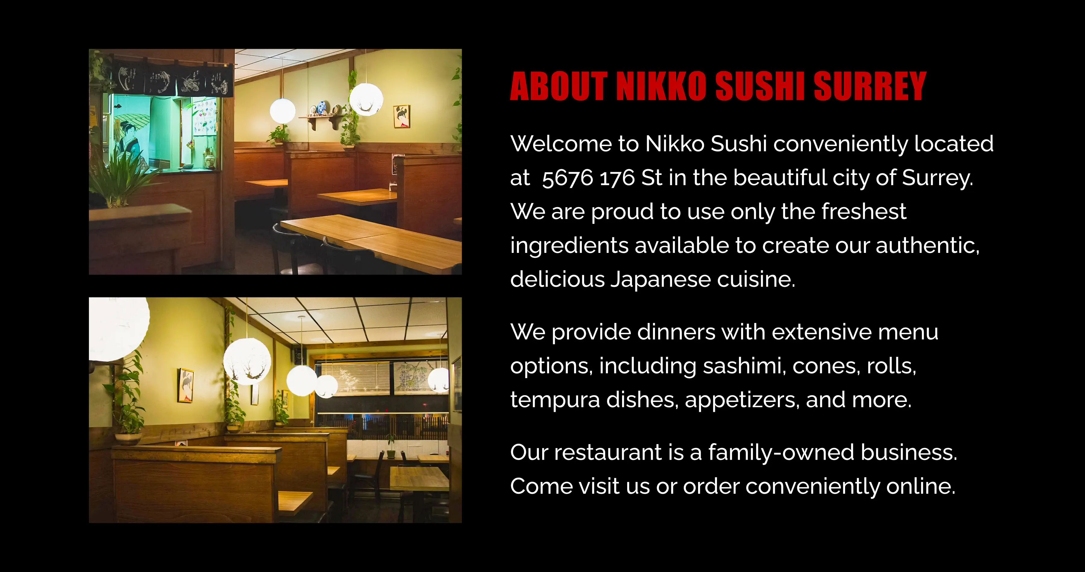 Nikko Sushi | Japanese Restaurant in Surrey | Order Online