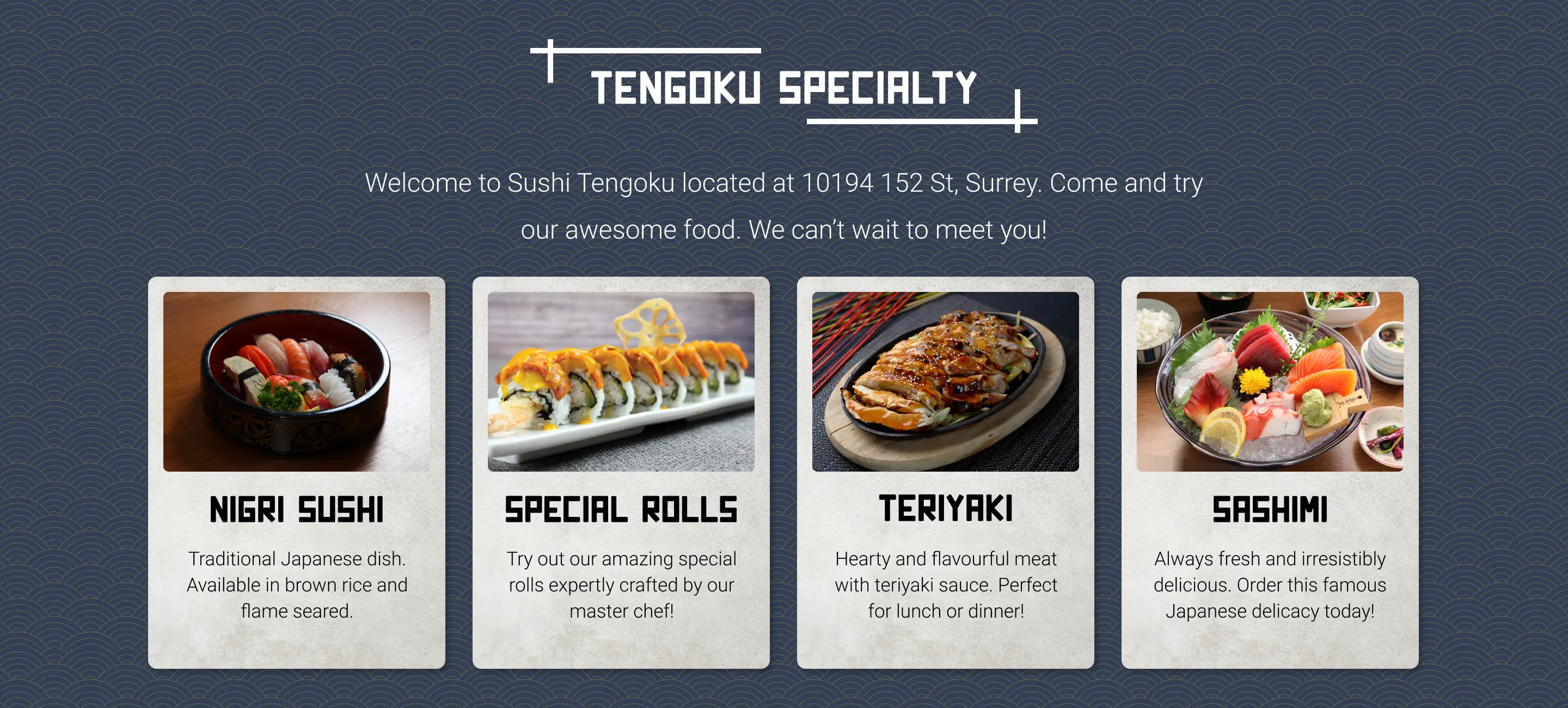 Sushi Tengoku | Japanese Restaurant in Surrey| Order Online