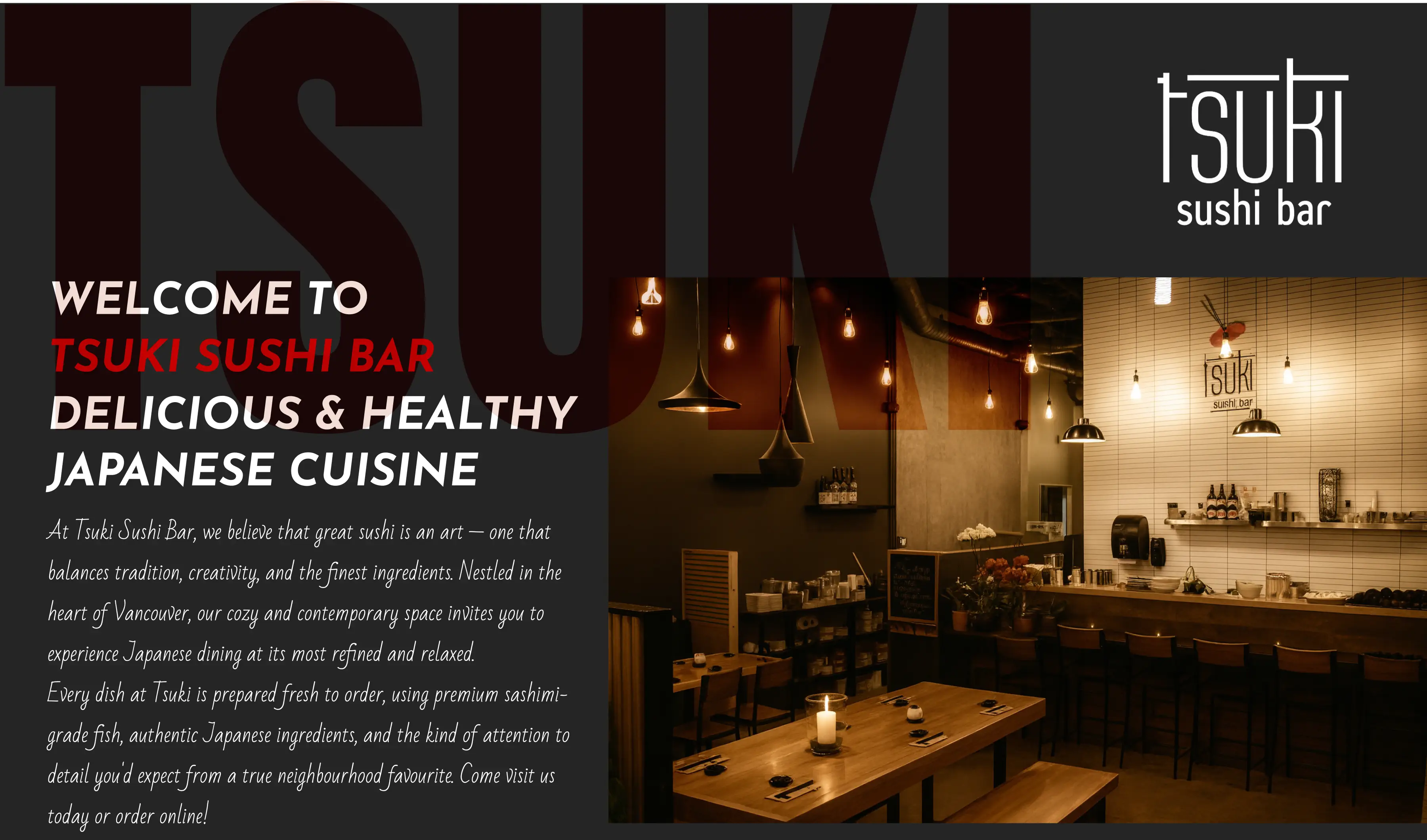 Tsuki Sushi Bar | Japanese Restaurant in Vancouver | Order Online