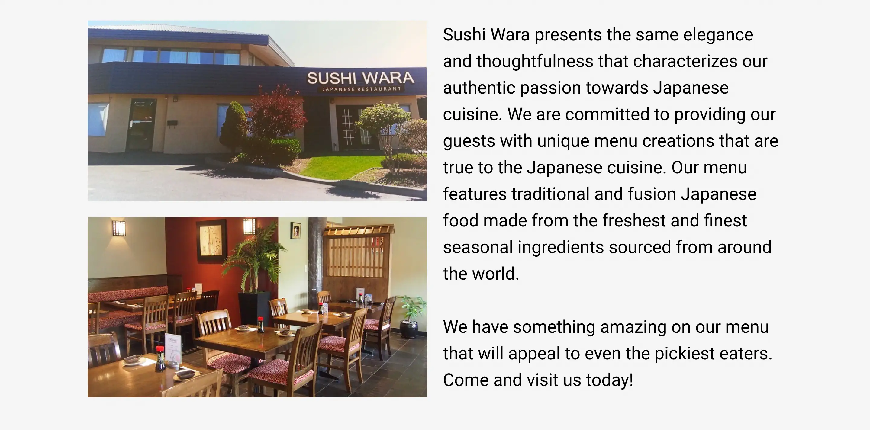 Sushi Wara | Japanese Restaurant in Comox | Order Online